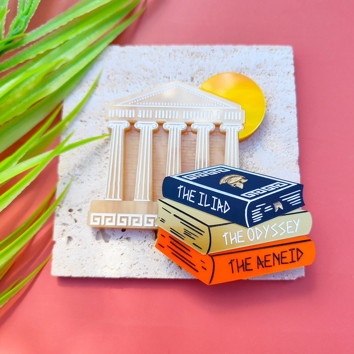 The Epics bookstack brooch – Folk and Fortune